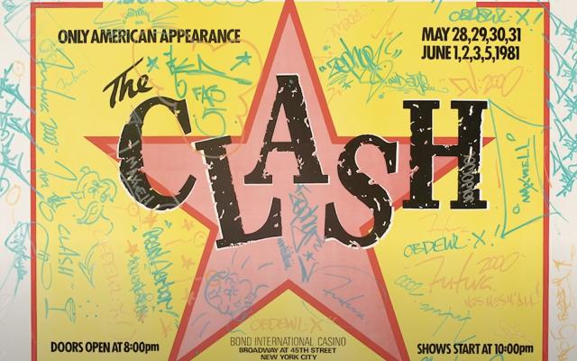 Graffitied The Clash Poster From Iconic NYC Show at Auction | Art & Object